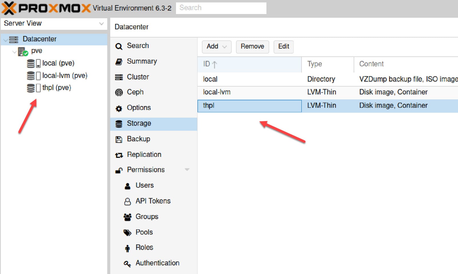 Create LVM Thin Pool in Proxmox VE